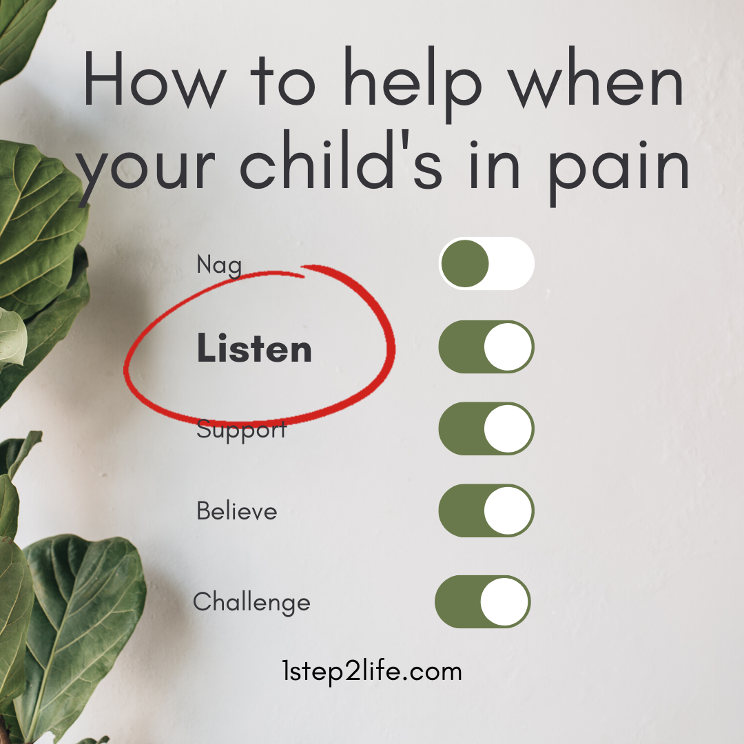 How To Help When Your Child’s in Pain: Listen – 1step2life